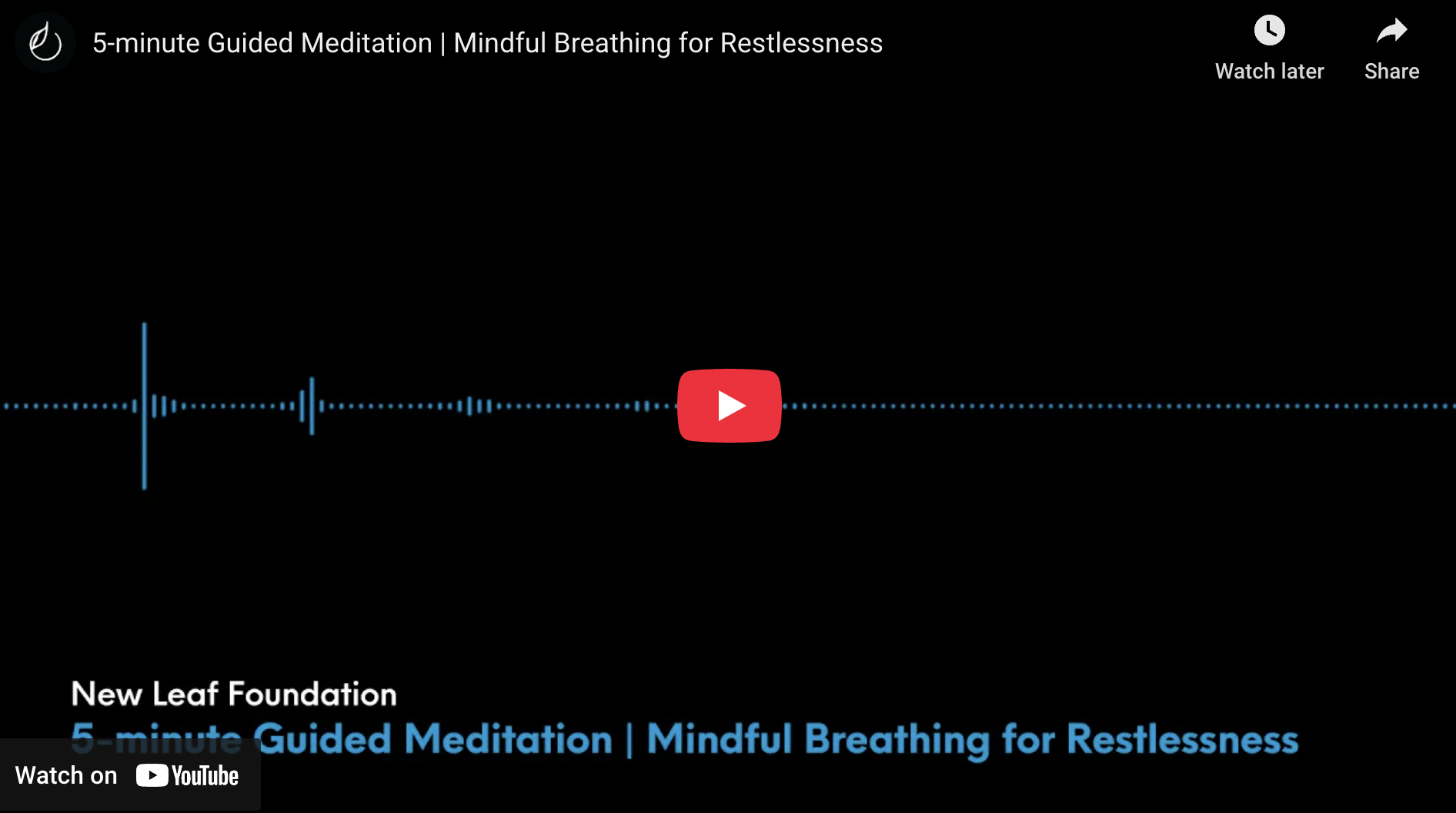 5-minute Guided Meditation | Mindful Breathing for Restlessness — New ...